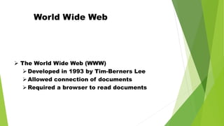 Internet and its uses | PPTX