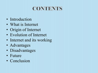 Internet and its working (manu) | PPTX
