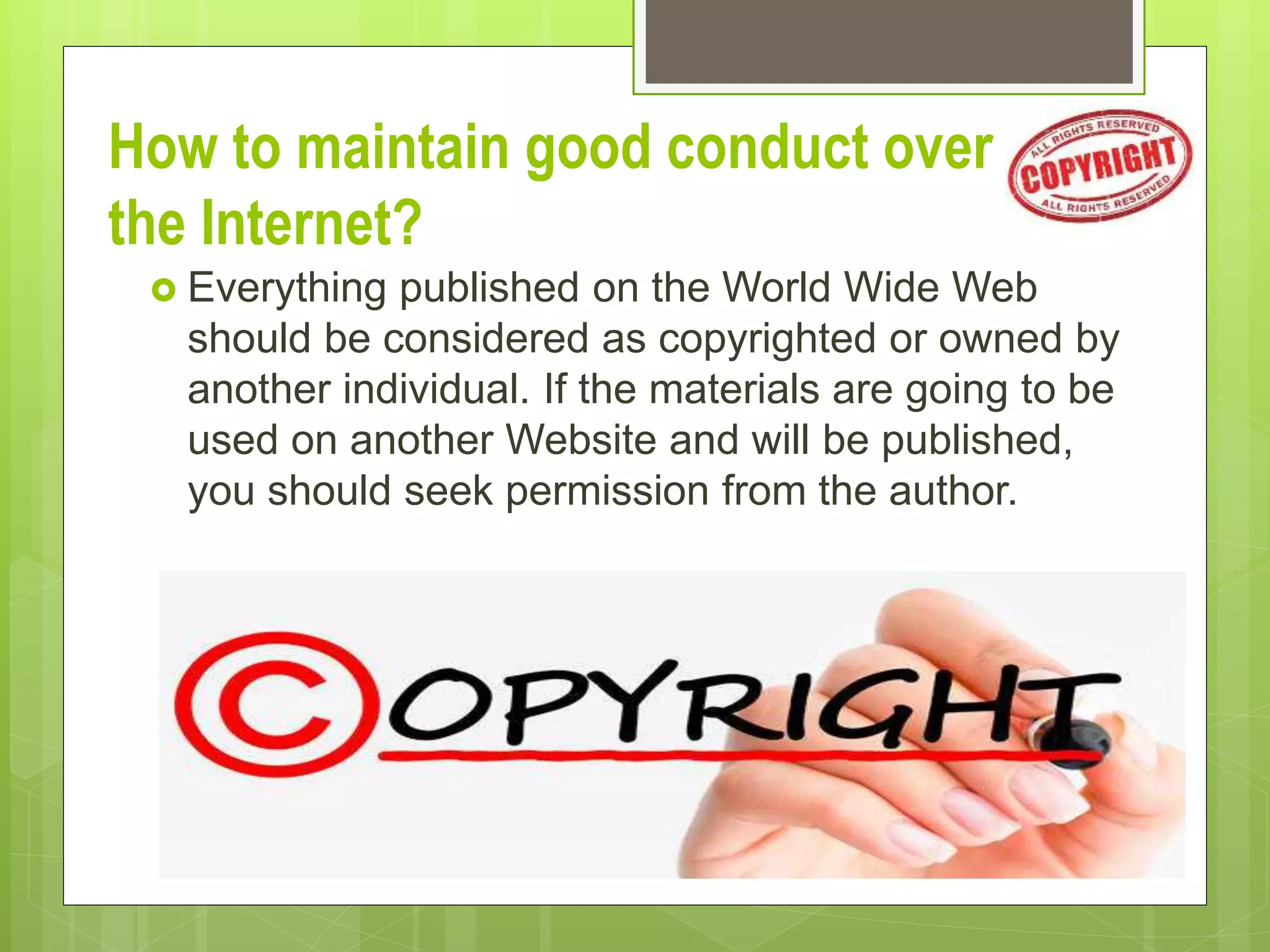 Internet and online ethics & etiquette | PPTX | Internet Safety | Parenting