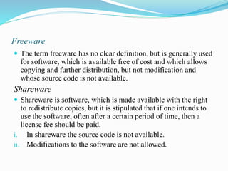 Internet and open source concepts | PPTX
