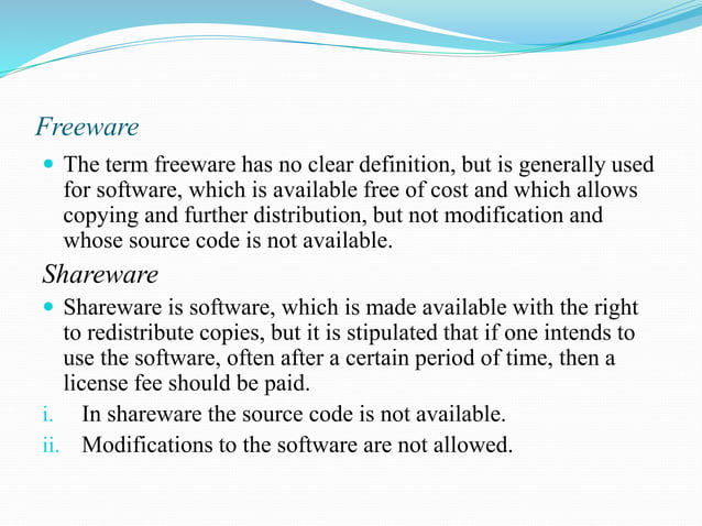Internet and open source concepts | PPTX | Shareware and Freeware | Computer Software and ...