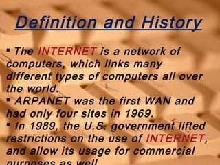 Internet and services by Jaspinder Singh | PPT