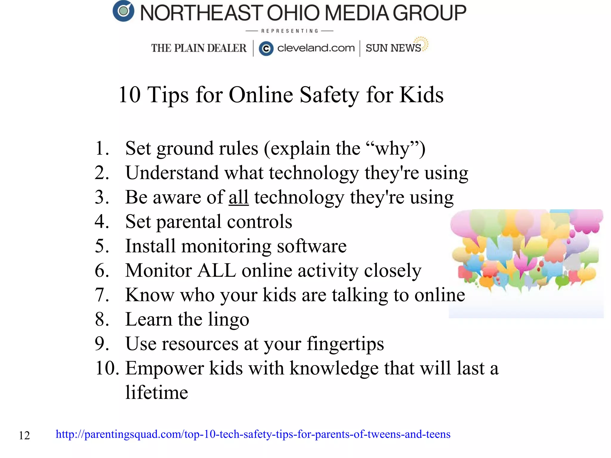 Internet and Social Media Safety for Kids and Teens April 2014 | PPT