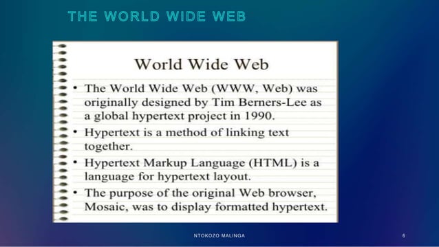 Internet and the WWW.pptx | Internet | Computing