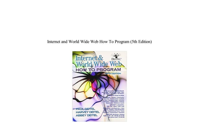 Internet and World Wide Web How To Program (5th Edition) | PDF | Web ...