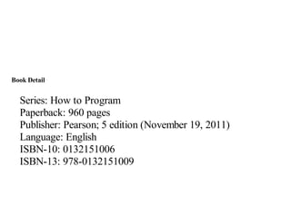 Internet and World Wide Web How To Program (5th Edition) | PDF