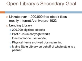 Internet Archive and Open Library | PPTX