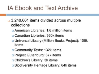 Internet Archive and Open Library | PPTX