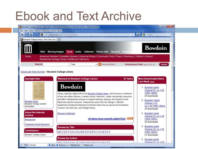 Internet Archive and Open Library | PPT