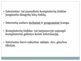 Internetas | PPTX