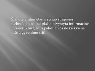 Internetas ir elektroninis paštas | PPTX
