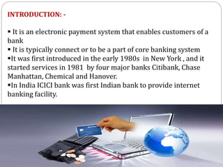 Internet banking | PPTX