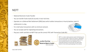 Internet Banking - NEFT and RTGS | PPTX