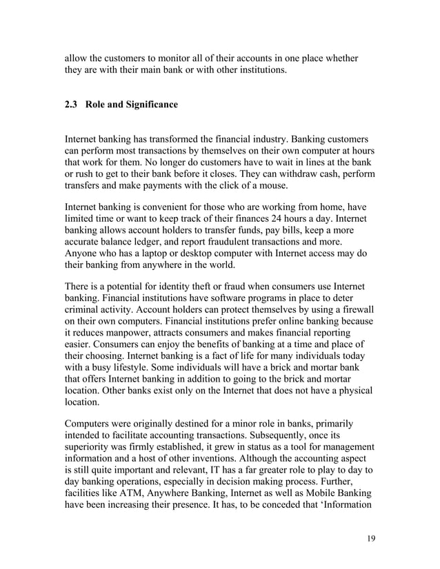 Internet banking project | DOC | Internet | Computing