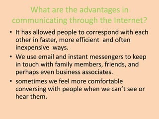 Internet based communication | PPTX
