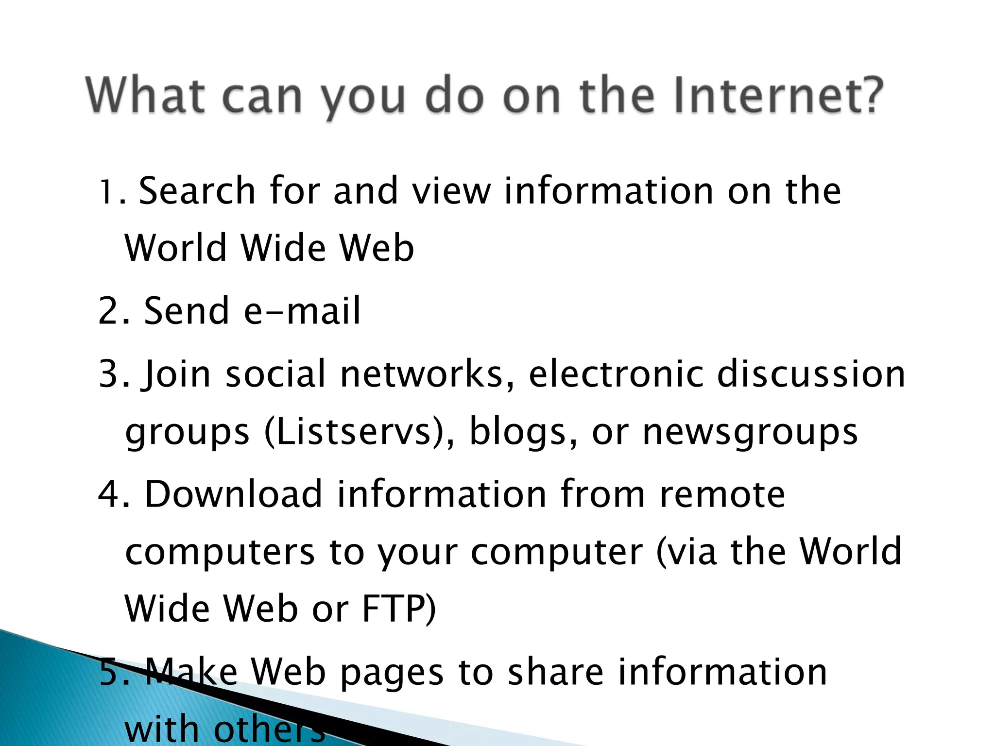 Internet basics for seniors | PPT