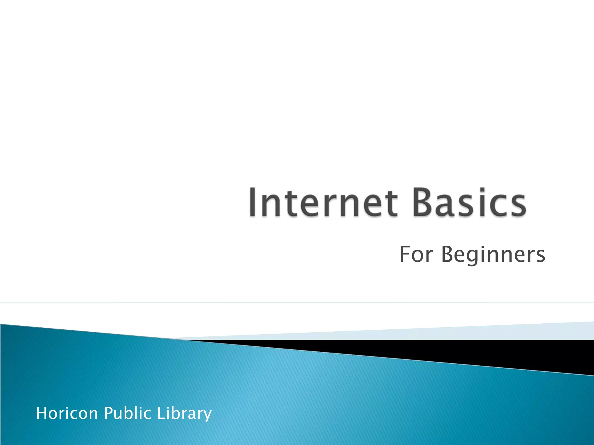Internet basics for seniors | PPT