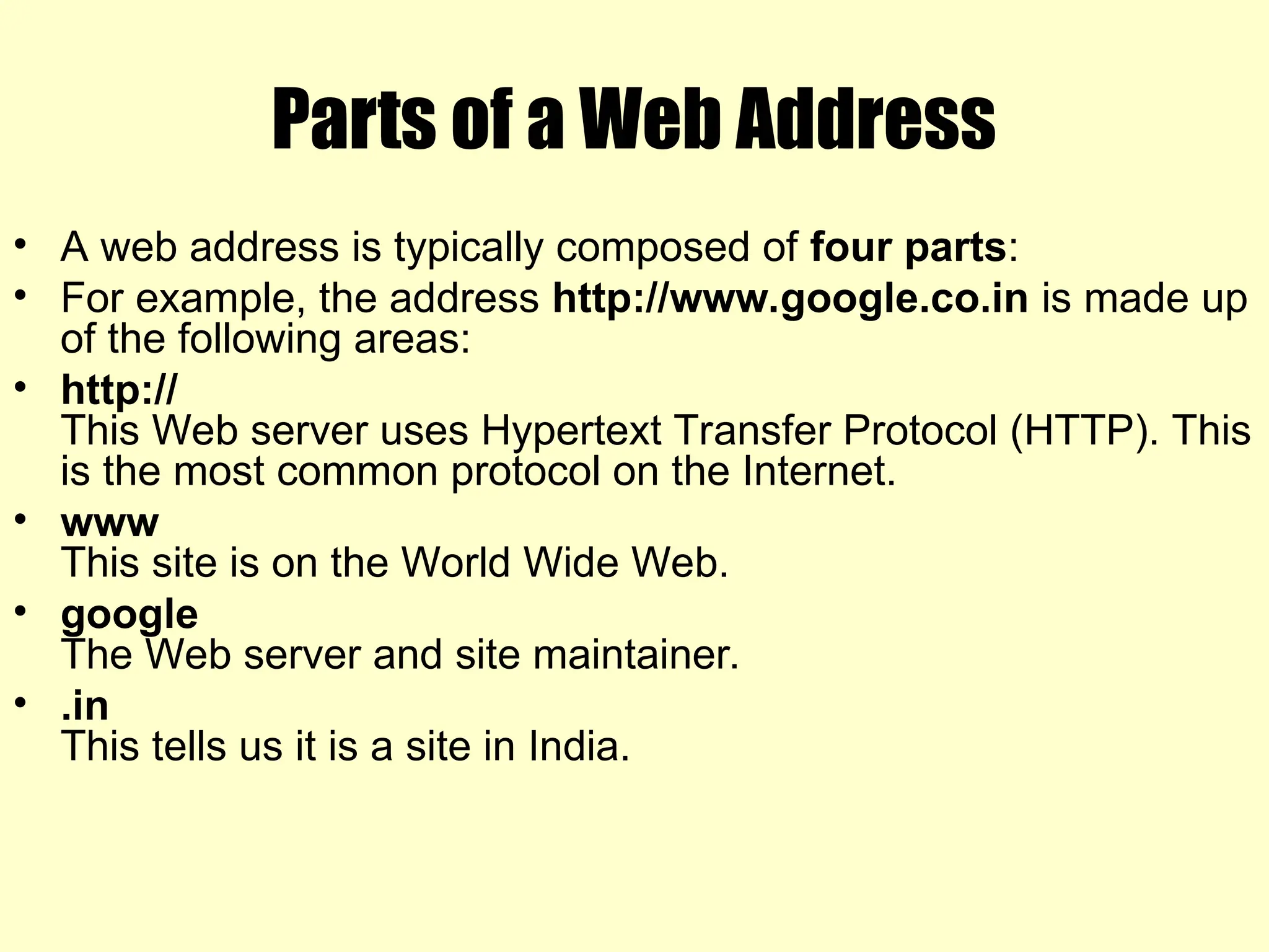 Internet Basics Powerpoint.ppt for new user | PPT