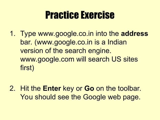 Internet Basics Powerpoint.ppt for new user | PPT