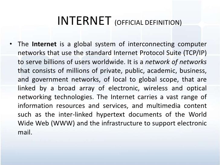 Internet & Beyond - Rosary College BCA Students Presentation