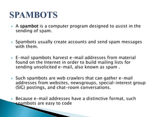 Spam Bot & internet Bots | PPTX