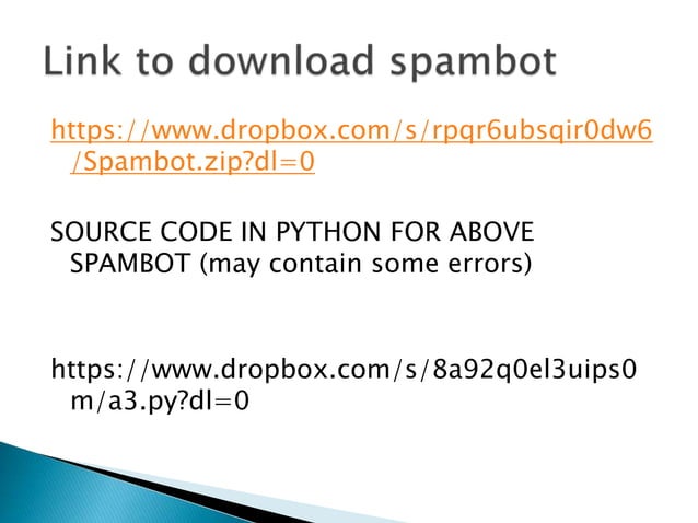 Spam Bot & internet Bots | PPT