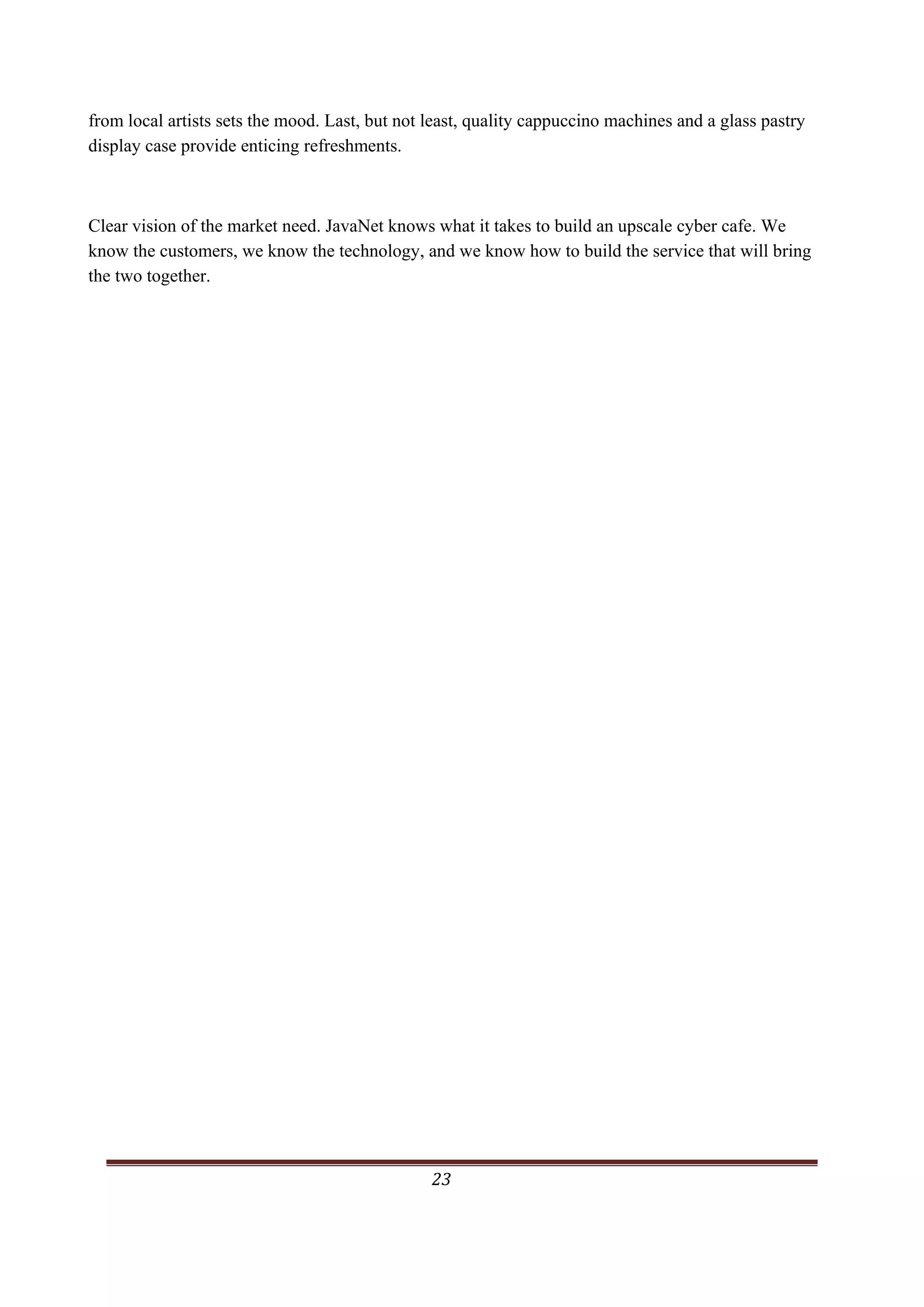Internet cafe business plan 1 | PDF