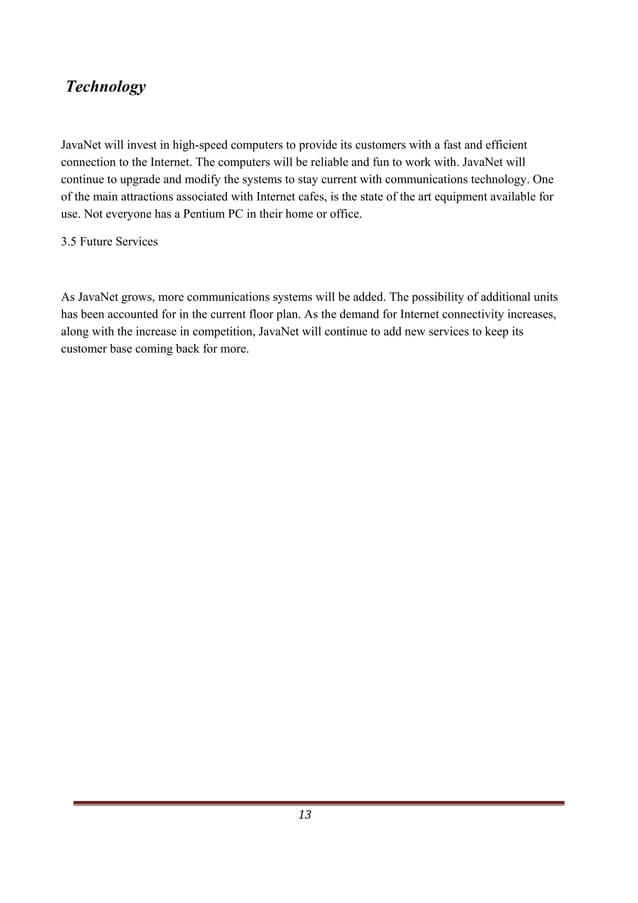 Internet cafe business plan 1 | PDF