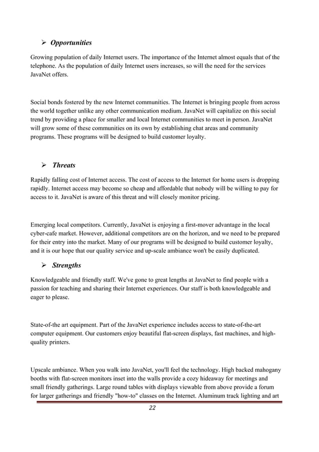 Internet cafe business plan 1 | PDF