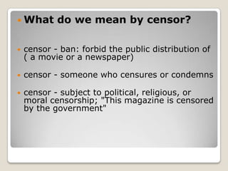 Internet Censorship | PPTX