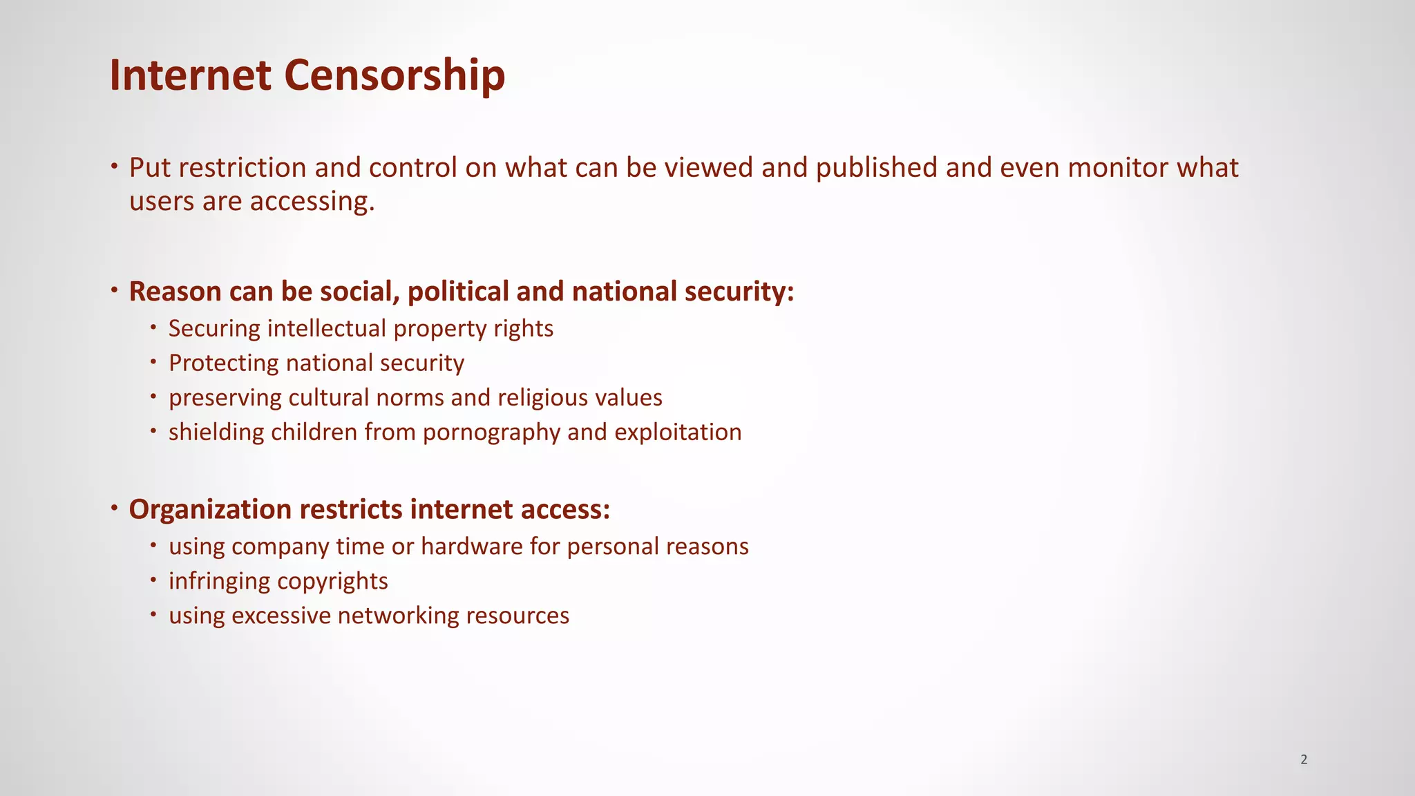 Internet censorship circumvention techniques | PPTX