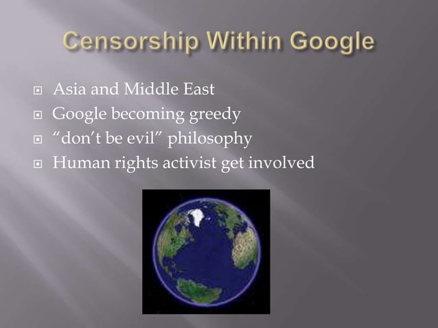 Internet Censorship Power Point | PPT
