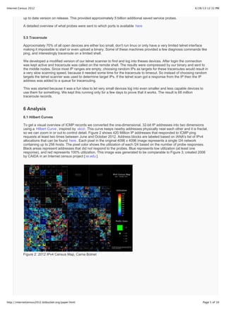 Internet census 2012 | PDF | Operating Systems | Computer Software and ...