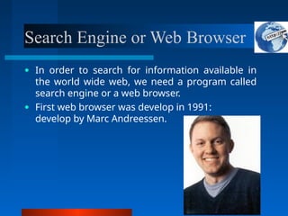 Internet class 3.pptx about search engine | PPT
