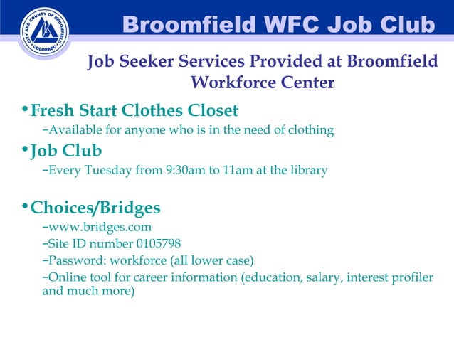 Workforce Center Orienation | PPT