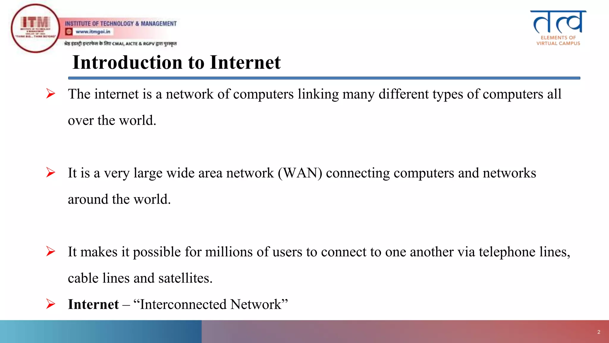 Internet & it's concepts | PPTX