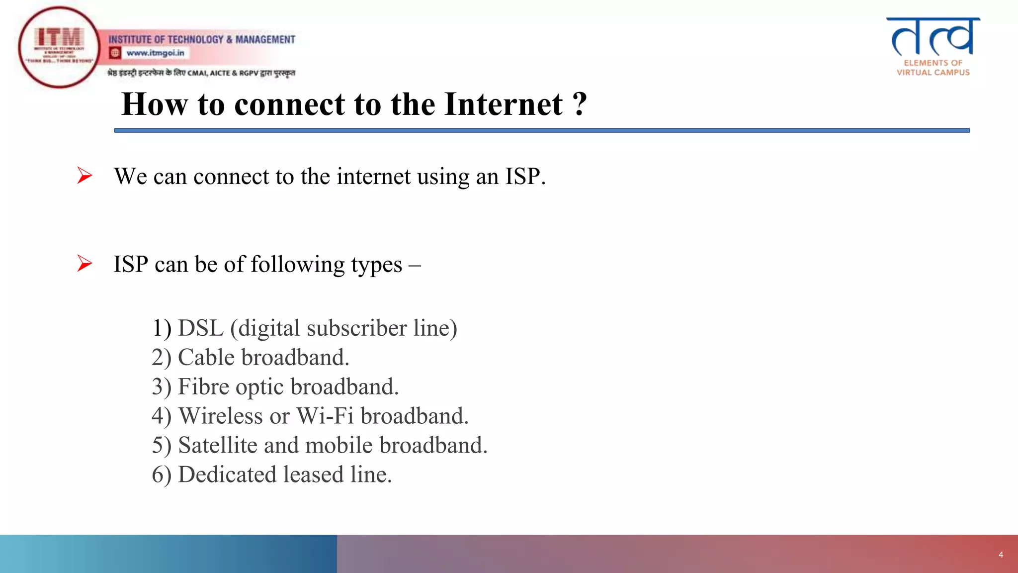 Internet & it's concepts | PPTX
