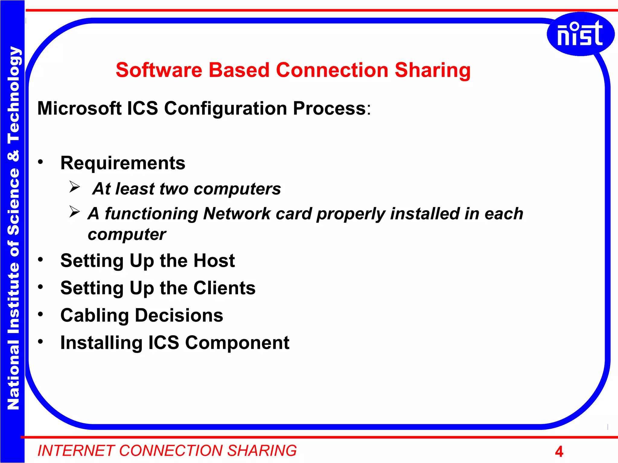 Internet connection sharing | PPT