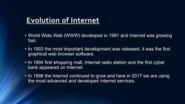 Presentation on INTERNET | PPT | PPTX | Internet | Computing