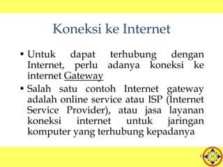 Pengertian Internet dan aplikasinya | PPT