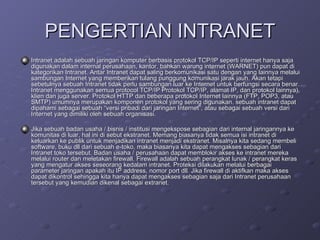 Internet dan intranet | PPT