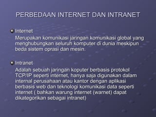 Internet dan intranet | PPT