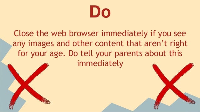 Internet do's and don'ts. Kids safety on the Internet