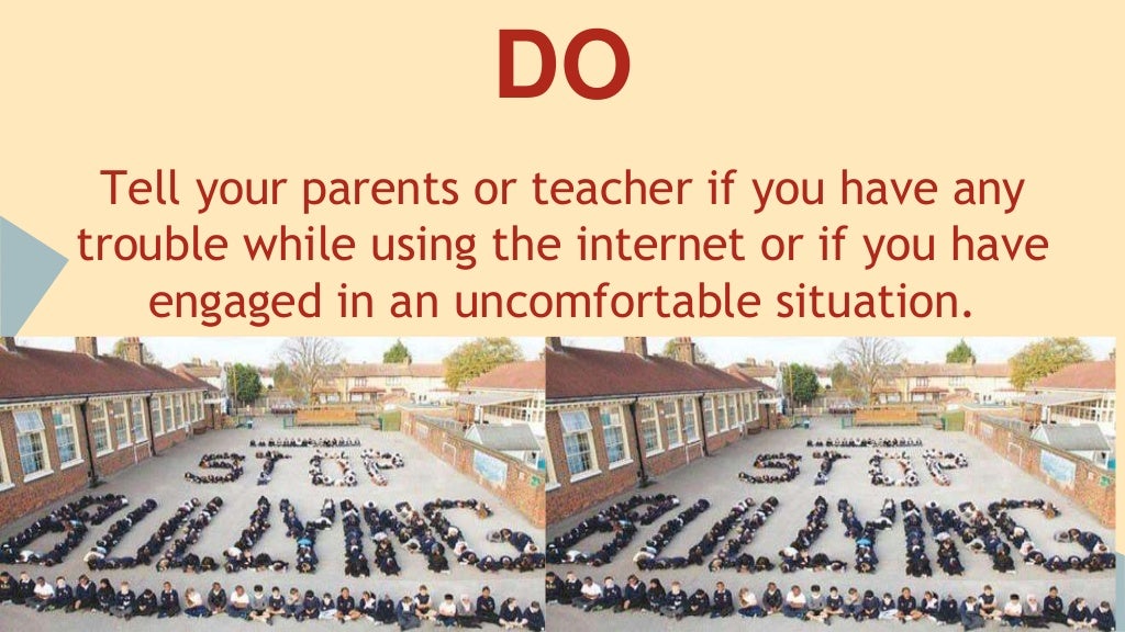 Internet do's and don'ts. Kids safety on the Internet