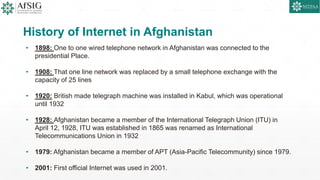 Internet eco system Afghanistan a. khalil azizi at af sig 2017 by ...