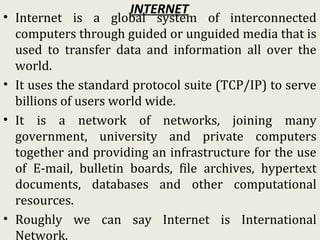 Basic of Internet&email | PPT