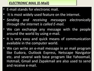Basic of Internet&email | PPT