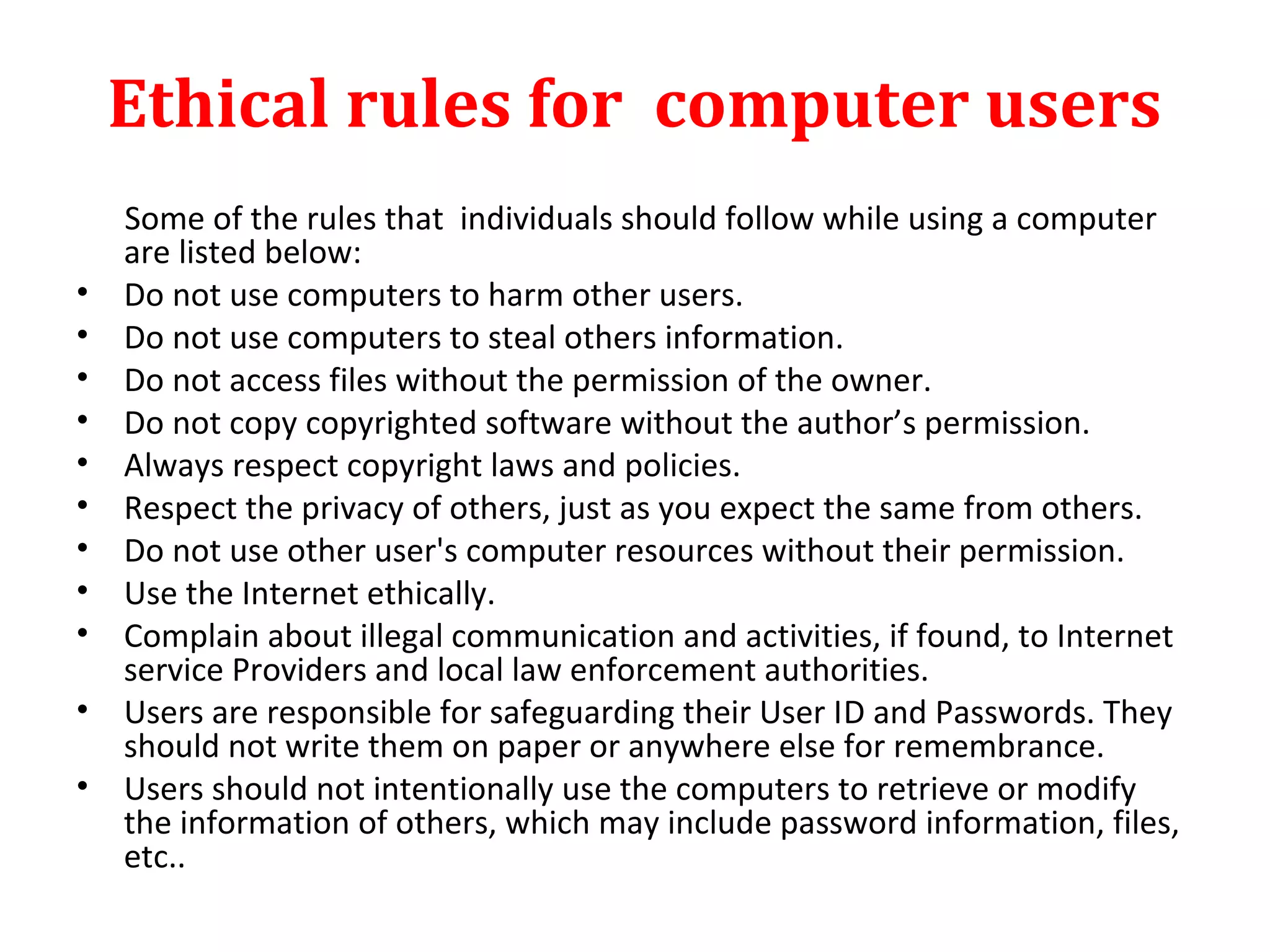 Internet Ethics | PPT