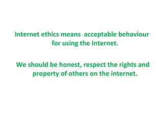 Internet Ethics | PPT