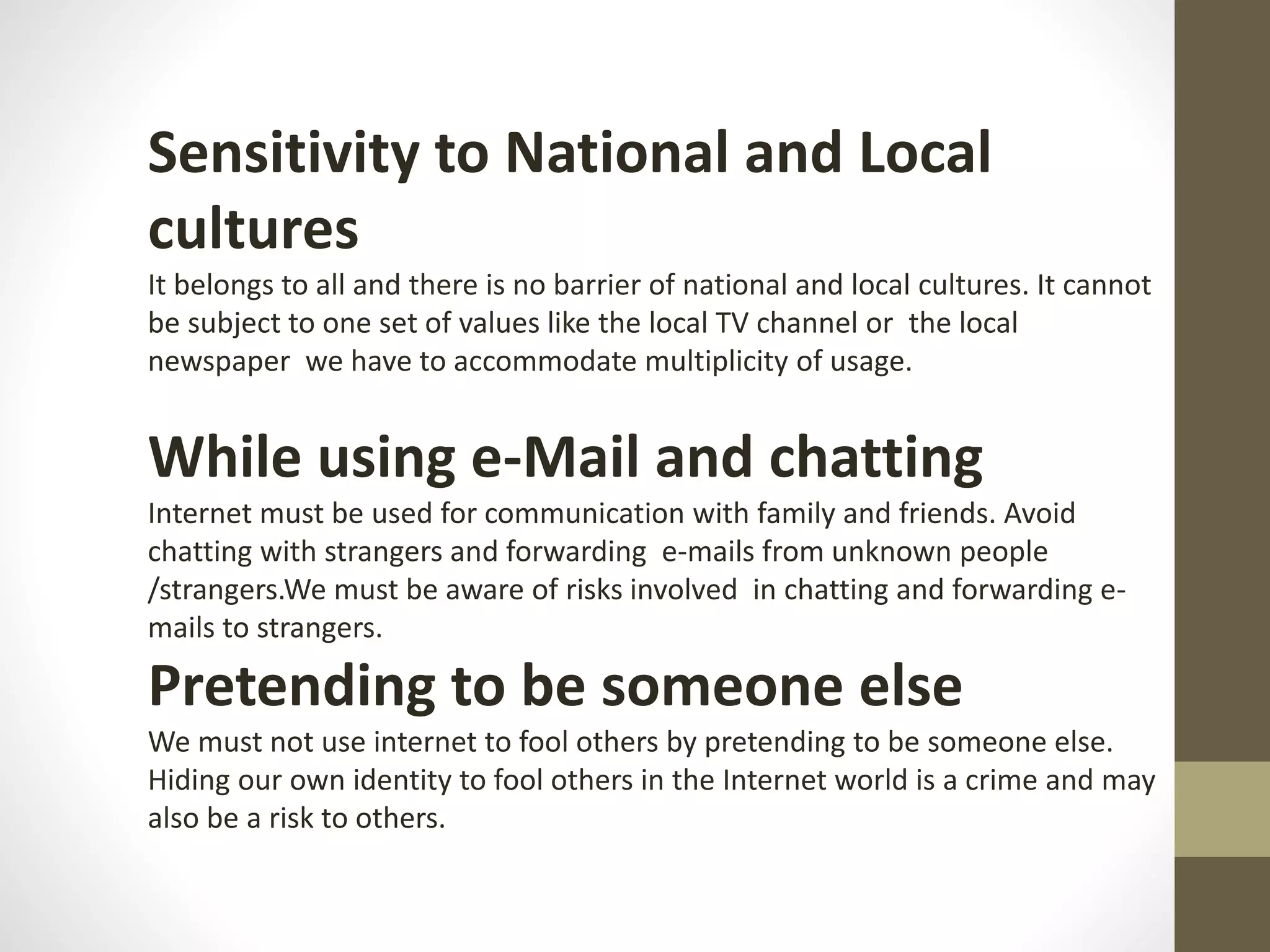 Internet ethics | PPTX